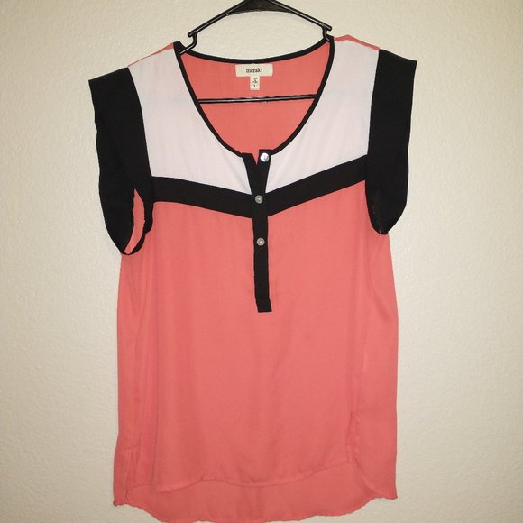 meraki | Tops | Meraki Two Toned Light Top | Poshmark